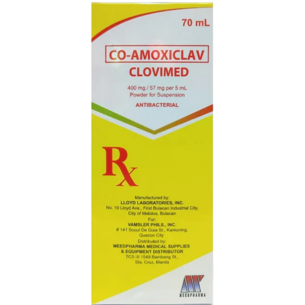 CLAVMED Co-Amoxiclav 457mg / 5mL Powder for Suspension 10mL price in ...