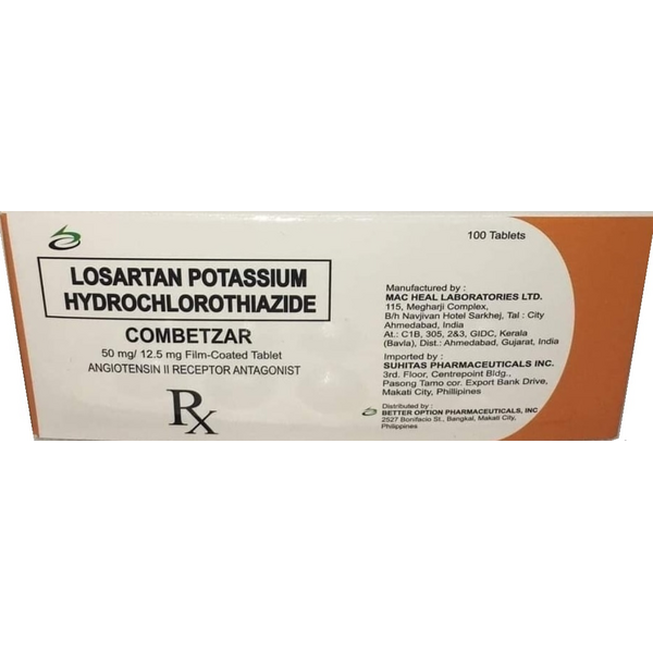 COMBETZAR Losartan Potassium / Hydrochlorothiazide 50mg / 12.5mg Film ...
