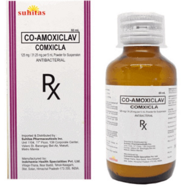 COMXICLA Co-Amoxiclav 156.25mg / 5mL Powder for Suspension 60mL price ...
