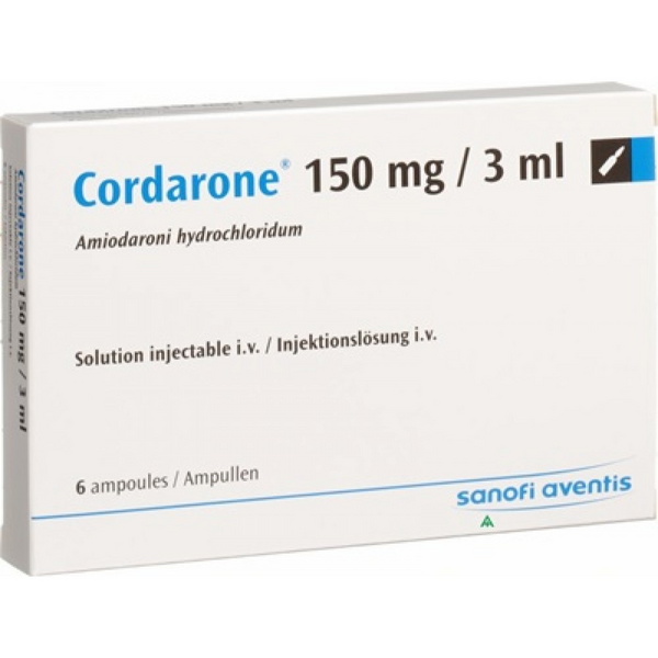 CORDARONE Amiodarone Hydrochloride 50mg / mL (150mg / 3mL) Solution for ...
