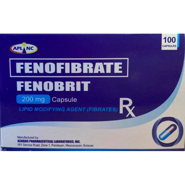 FENOBRIT Fenofibrate 200mg Capsule 100's price in the Philippines ...