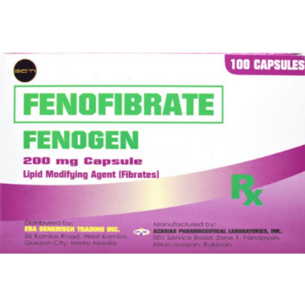 FENOGEN Fenofibrate 200mg Capsule 100's price in the Philippines ...