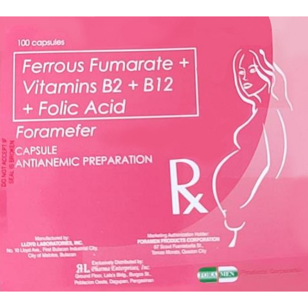 FORAMEFER Ferrous Fumarate / Folic Acid / Riboflavin / Cyanocobalamin ...