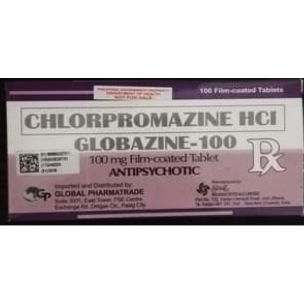 GLOBAZINE-100 Chlorpromazine Hydrochloride 100mg Film-Coated Tablet 100 ...