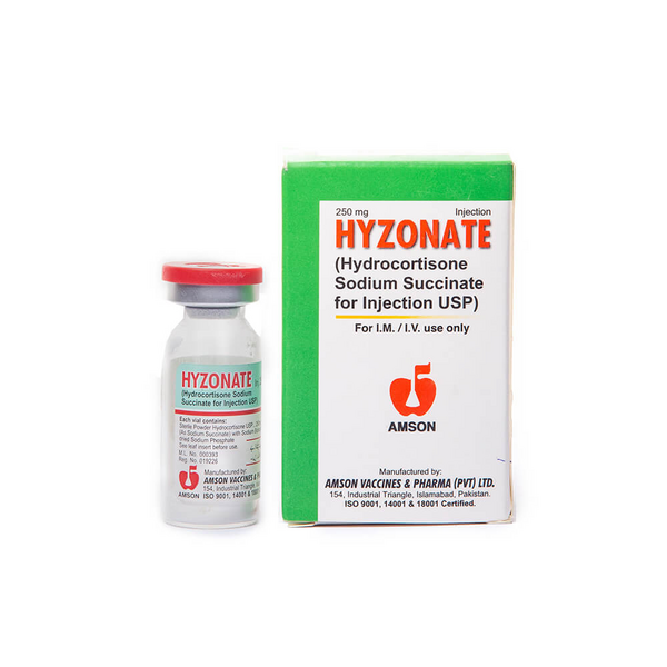 HYZONATE Hydrocortisone Sodium Succinate 250mg Powder for IM/IV ...
