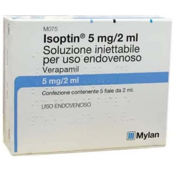 ISOPTIN Verapamil Hydrochloride 2.5mg / mL (5mg / 2mL) Solution for IV ...