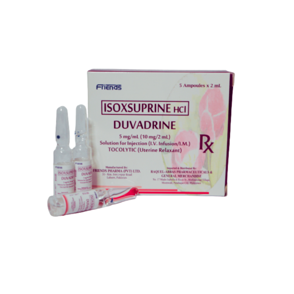 DUVADRINE Isoxsuprine Hydrochloride 5mg / mL (10mg / 2mL) Solution for ...