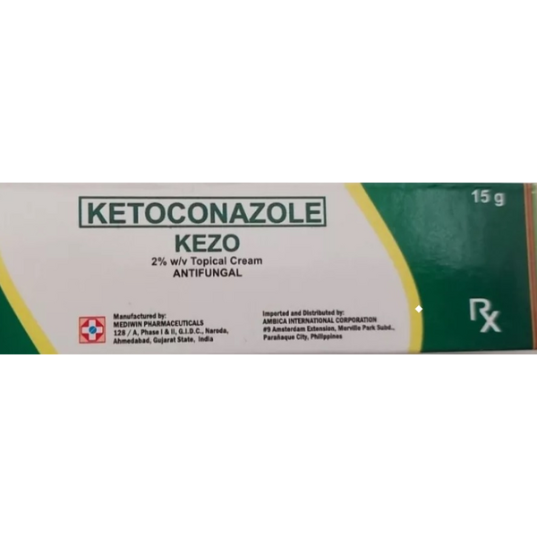KEZO Ketoconazole 2.0% w/v Topical Cream 15g price in the Philippines | MedsGo Pharmacy