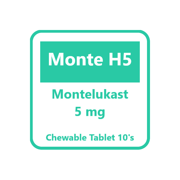 MONTE H5 Montelukast Sodium 5mg Chewable Tablet 1's price in the ...