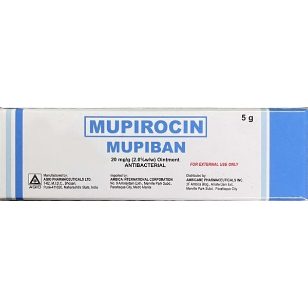 MUPIBAN Mupirocin 20mg / g (2.0%) Ointment 5g price in the Philippines ...
