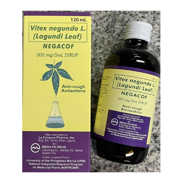 NEGACOF Vitex Negundo L. 300mg / 5mL Syrup 120mL price in the ...