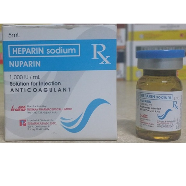 NUPARIN Heparin Sodium 1000IU / mL Solution for IV/SC Injection 5mL 1's ...
