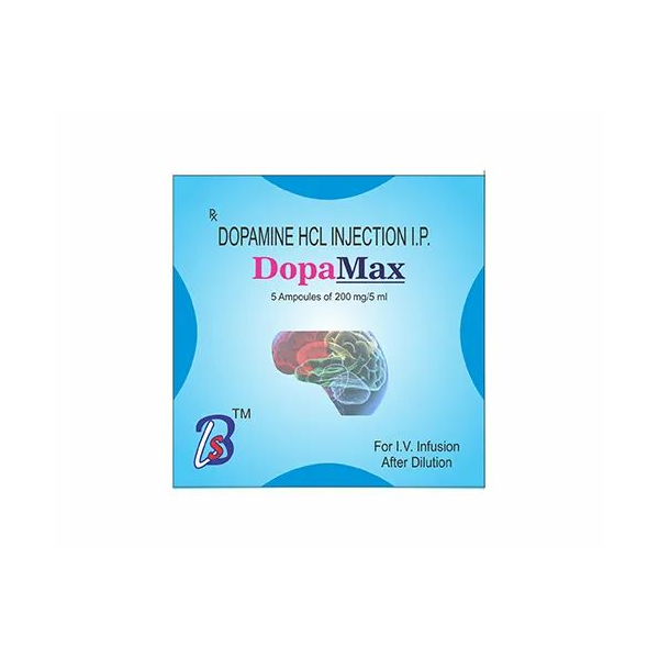 DOPAMAX Dopamine Hydrochloride 40mg / mL (200mg / 5mL) Powder for Injection 5mL 5's price in the ...