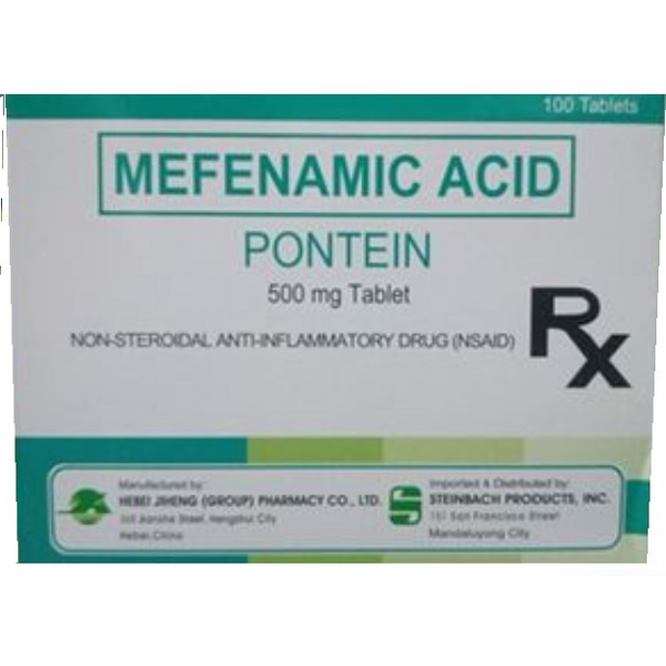 PONTEIN Mefenamic Acid 500mg Tablet 100's price in the Philippines ...