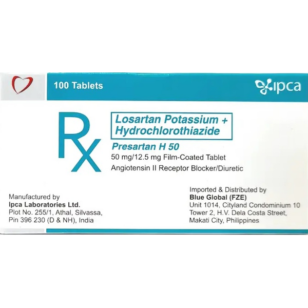 PRESARTAN H 50 Losartan Potassium / Hydrochlorothiazide 50mg / 12.5mg ...