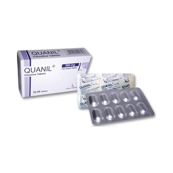 QUANIL Citicoline Sodium 500mg Film-Coated Tablet 30's price in the ...