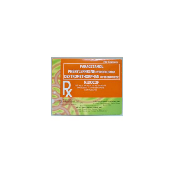 RIDOCOF Paracetamol / Phenylephrine Hydrochloride / Dextromethorphan ...