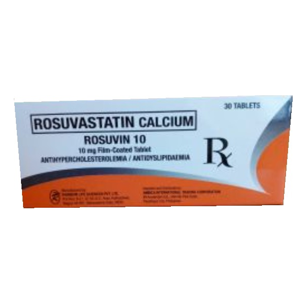 ROSUVIN 10 Rosuvastatin Calcium 10mg Film-Coated Tablet 30's price in ...