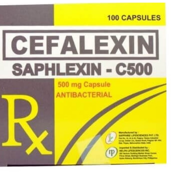 SAPHLEXIN-C500 Cefalexin Monohydrate 500mg Capsule 100's price in the ...