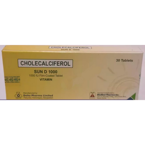 SUN D 1000 Cholecalciferol 1000IU Tablet 30's price in the Philippines ...