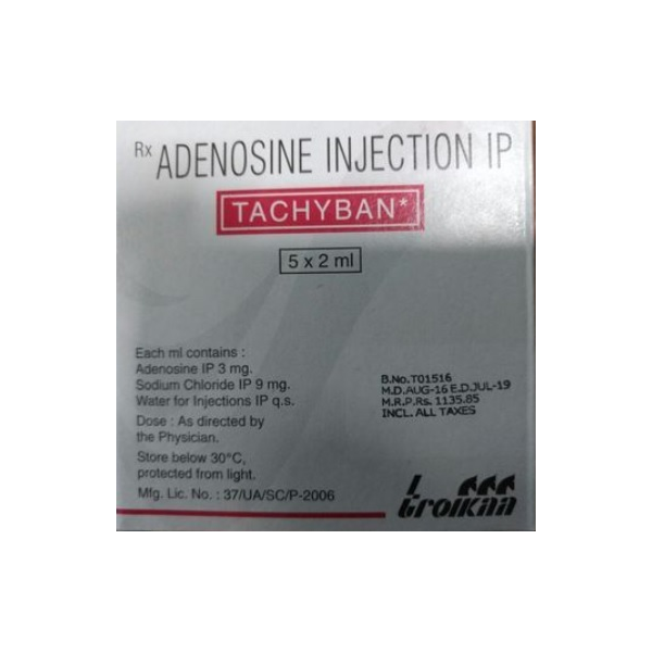 TACHYBAN Adenosine 3mg/ mL Solution for IV Injection 2mL 5's price in ...