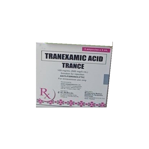 TRANCE Tranexamic Acid 100mg/ mL (500mg / 5mL) Solution for IV ...