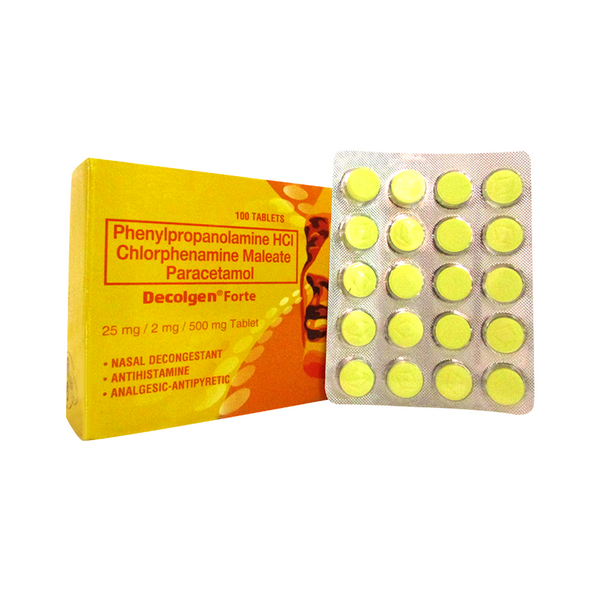 DECOLGEN FORTE 1 Tablet - Phenylpropanolamine / Chlorphenamine ...