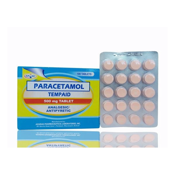 TEMPAID Paracetamol 500mg Tablet 100's price in the Philippines ...