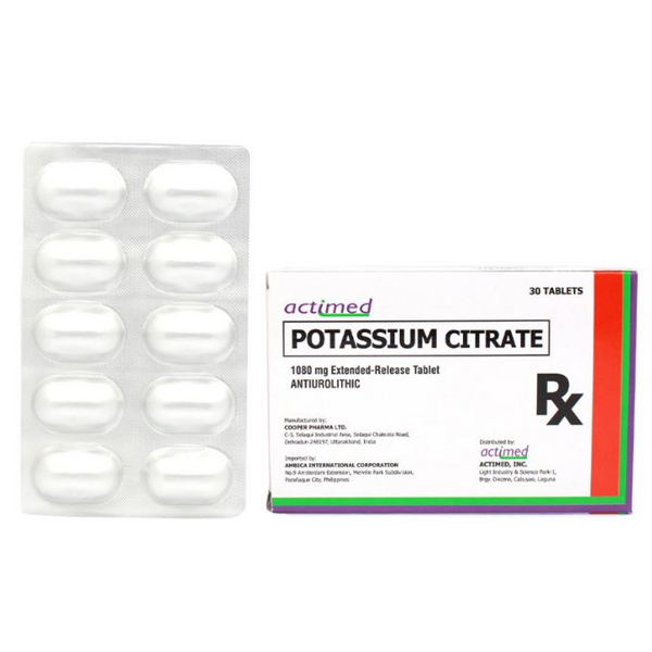 ACTIMED Potassium Citrate 1080mg Extended-Release Tablet 1's price in ...