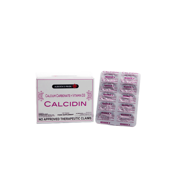 CALCIDIN Calcium Carbonate / Vitamin D3 Tablet 1's price in the ...