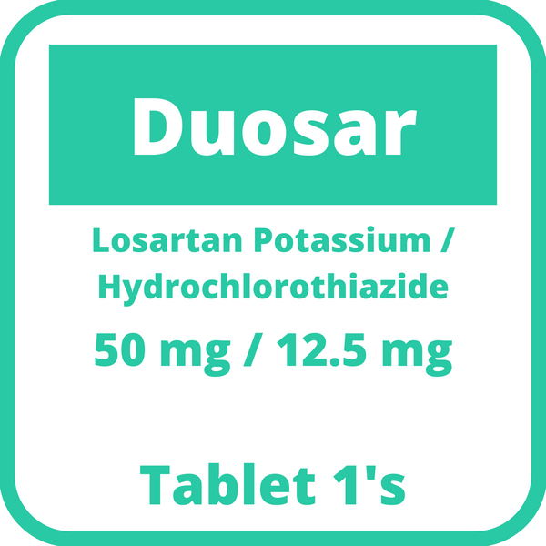 DUOSAR Losartan Potassium / Hydrochlorothiazide 50mg / 12.5mg Film ...
