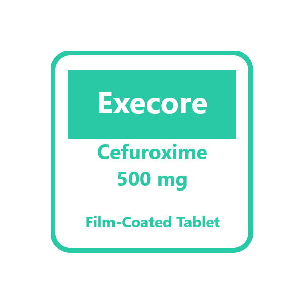 EXECORE Cefuroxime Axetil 500mg Film-Coated Tablet 1's price in the ...