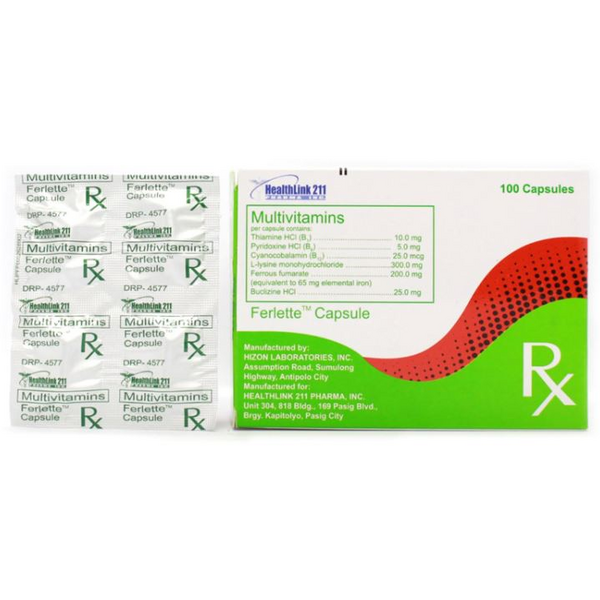 FERLETTE Multivitamins Capsule 1's price in the Philippines | MedsGo ...