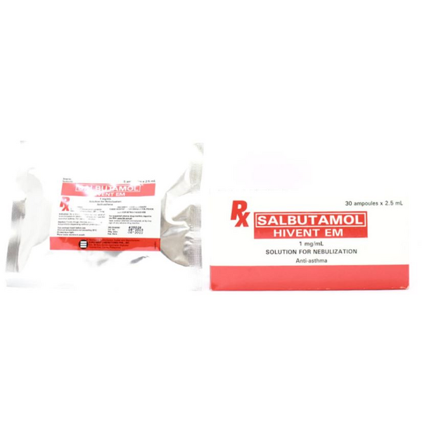 HIVENT EM Salbutamol Sulfate 0.1% (1mg / mL) Solution for Nebulization ...