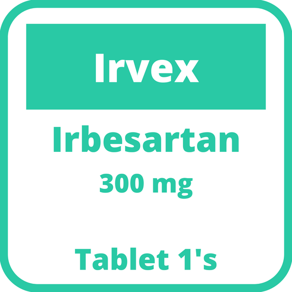 IRVEX Irbesartan 300mg Tablet 1's price in the Philippines | MedsGo ...
