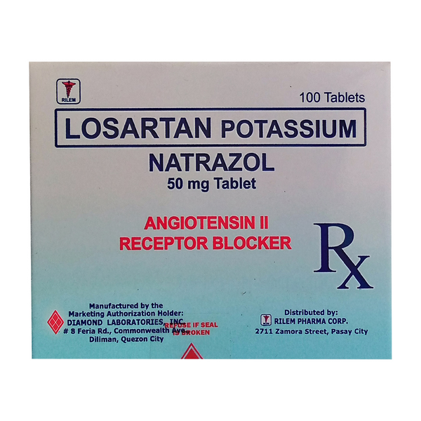 NATRAZOL Losartan Potassium 50mg Tablet 100's price in the Philippines ...