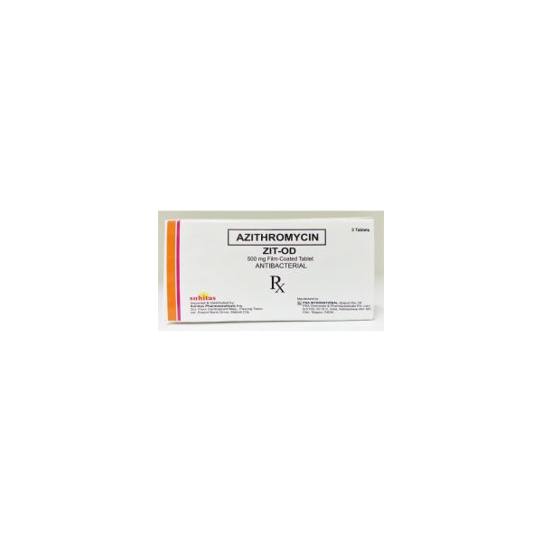 ZIT-OD Azithromycin 500mg Film-Coated Tablet 3's price in the ...