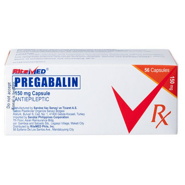 RITEMED Pregabalin 150mg Capsule 1's price in the Philippines | MedsGo ...