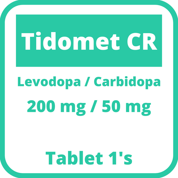 TIDOMET CR Levodopa / Carbidopa 200mg / 50 mg Controlled Release Tablet ...