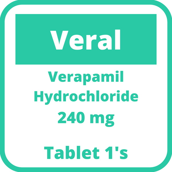 VERAL Verapamil Hydrochloride 240mg Sustained Release Tablet 1's price in the Philippines ...