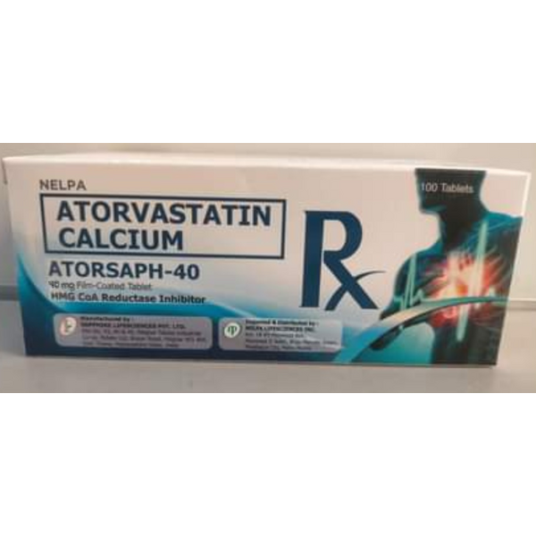 ATORSAPH-40 Atorvastatin Calcium 40mg Film-Coated Tablet 100's price in ...