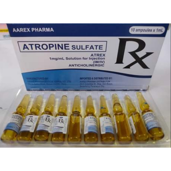 ATREX Atropine Sulfate 1mg / mL Solution for IM/IV Injection 1mL 1's ...