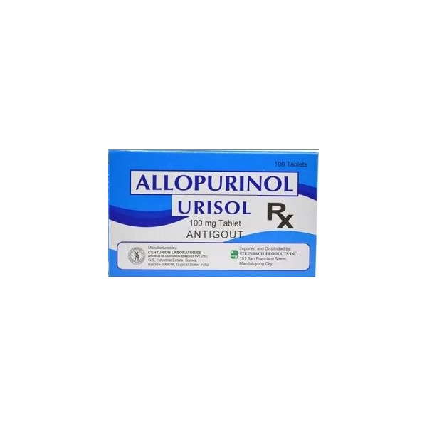 URISOL Allopurinol 100mg Tablet 100's price in the Philippines | MedsGo Pharmacy