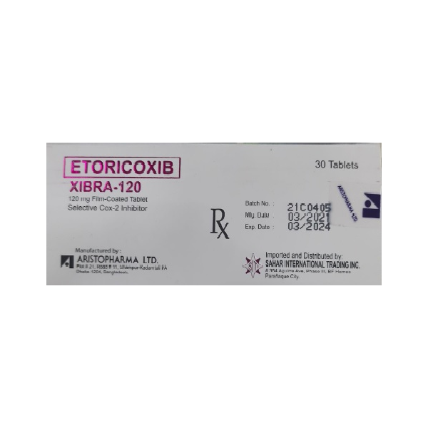 XIBRA-120 Etoricoxib 120mg Film-Coated Tablet 30's price in the ...