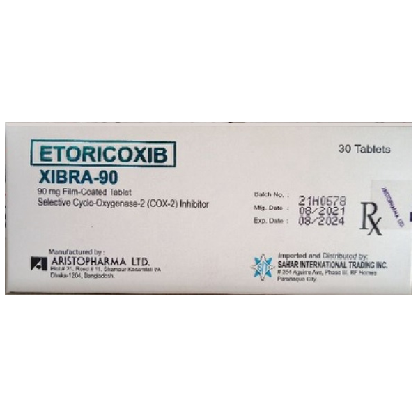XIBRA-90 Etoricoxib 90mg Film-Coated Tablet 30's price in the ...
