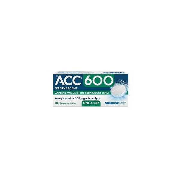 Buy Acc acetylcysteine 600mg effervescent tablet 1's online with MedsGo ...