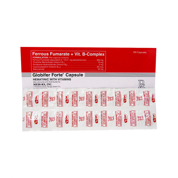 GLOBIFER FORTE Ferrous Fumarate / Vitamin B Complex Capsule 1's price ...