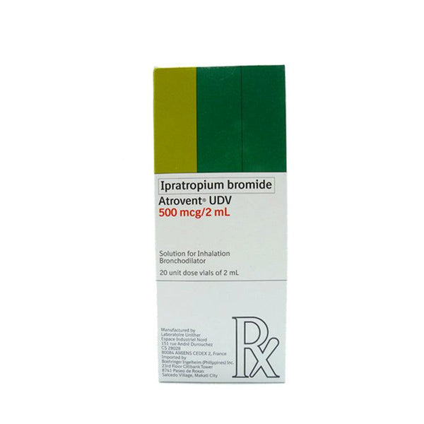 ATROVENT UDV Ipratropium Bromide 500mcg / 2mL Solution for Inhalation ...