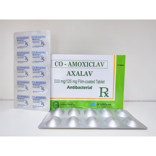 AXALAV Co-Amoxiclav 500mg / 125mg Film-Coated Tablet 21's price in the ...