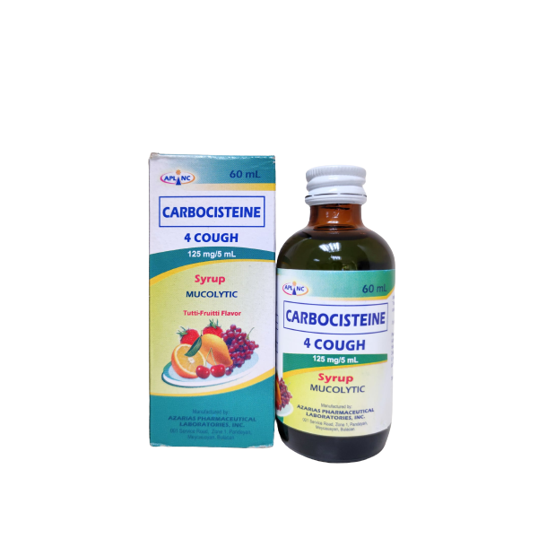 4COUGH Carbocisteine 125mg / 5mL Syrup 60mL Tutti-Fruitti price in the ...